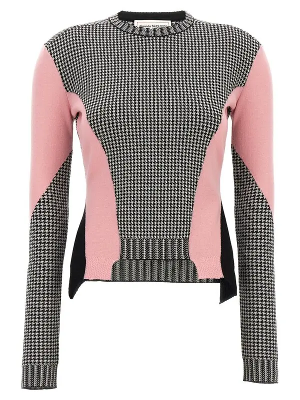 Alexander McQueen Houndstooth Wool Sweater - Multicolor