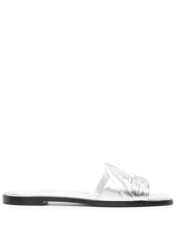 Alexander McQueen Seal Leather Sandals - Silver