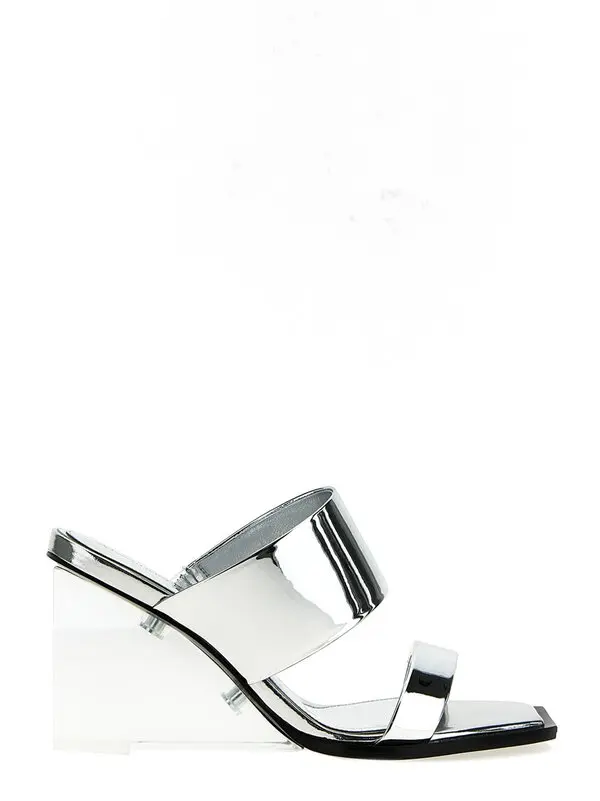 Alexander McQueen Mirror' Sandals - Silver
