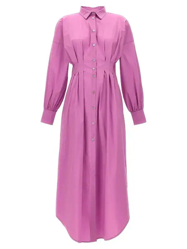 knee length dresses for ladies CRISTIANA LONG SLEEVE STRETCH DRESS, CONCH SHELL PINK RUMOR HAS IT main image 0