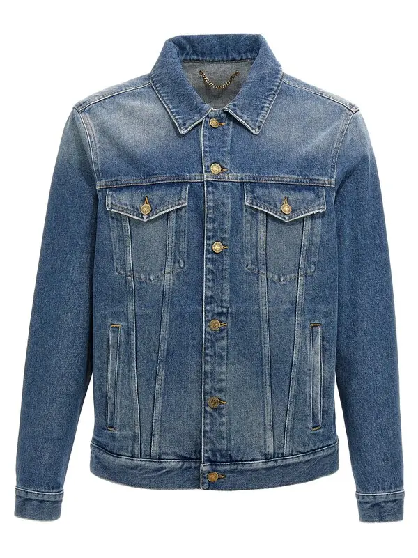 Golden Goose Logo Patch Denim Jacket - Blue