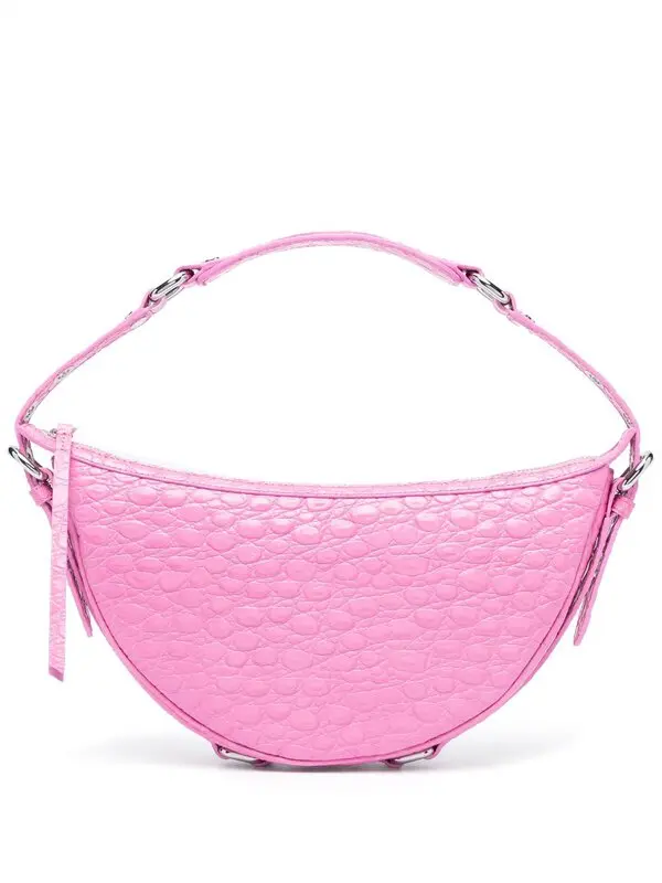 By Far Gib Leather Shoulder Bag - Fuchsia