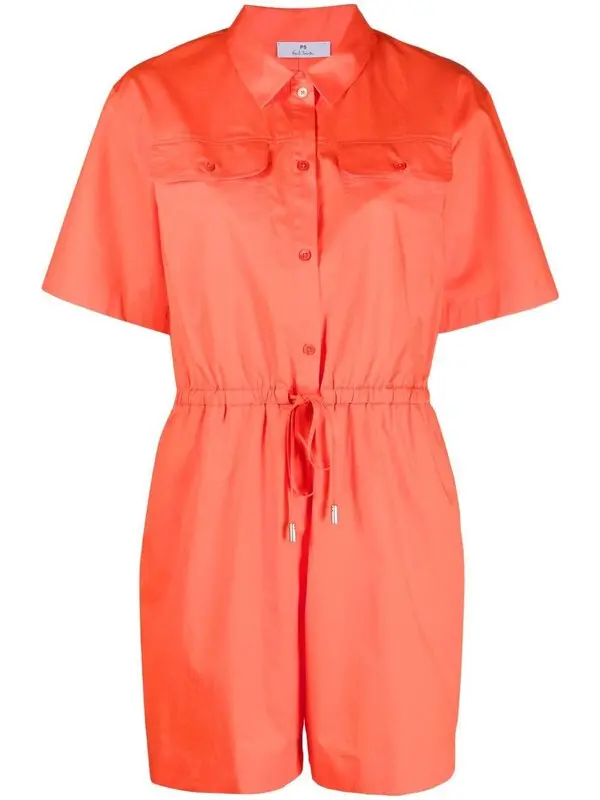 Paul Smith Stretch-cotton Playsuit - Orange