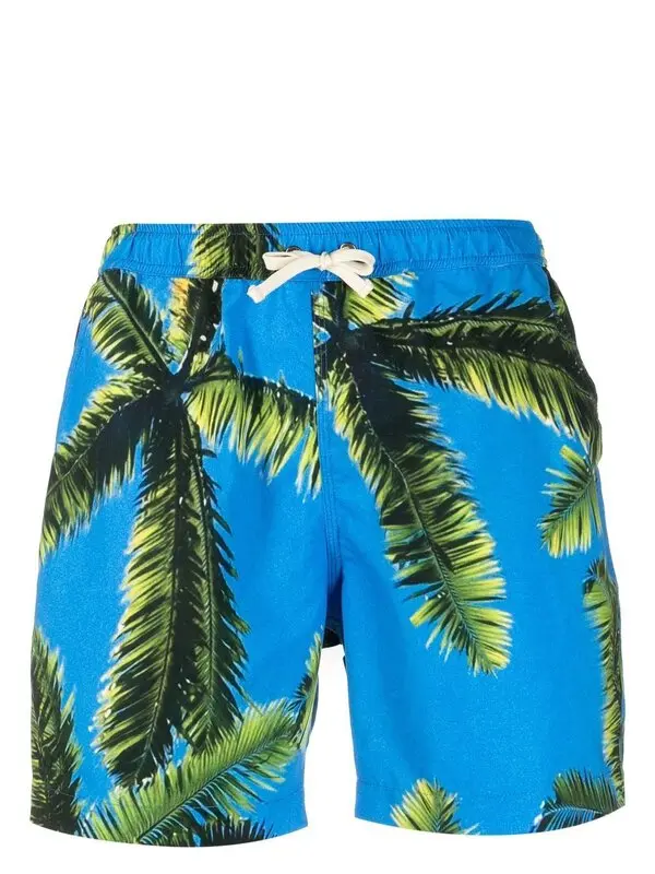 BLUE SKY INN Palm Tree-print Swim Shorts - Multicolour