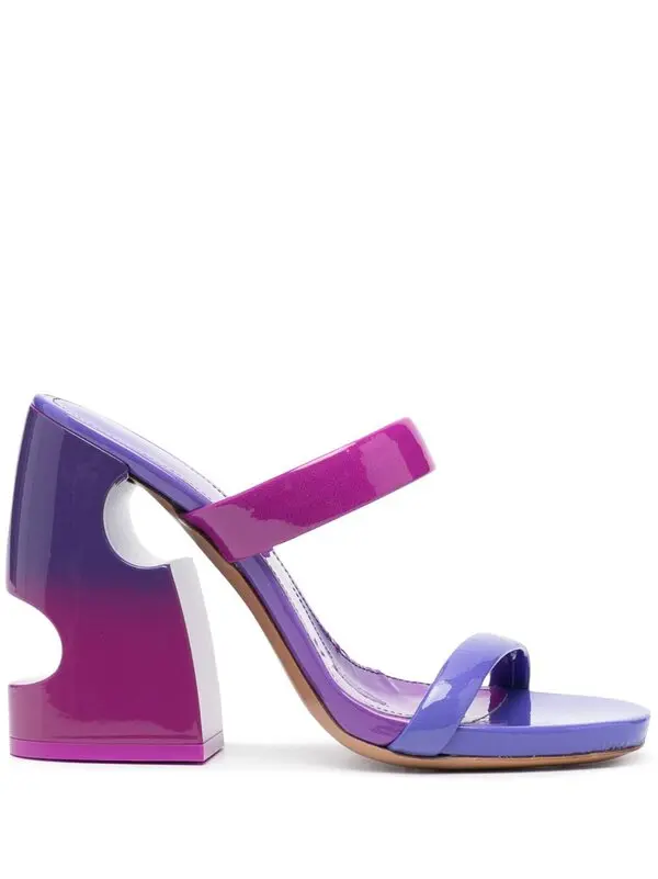 Off-White Shade Meteor 120mm Leather Mules - Fuchsia
