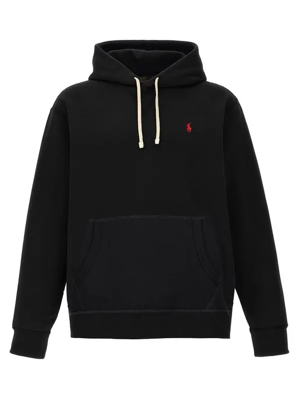 Ralph Lauren Logo Fleece Hoodie - Black