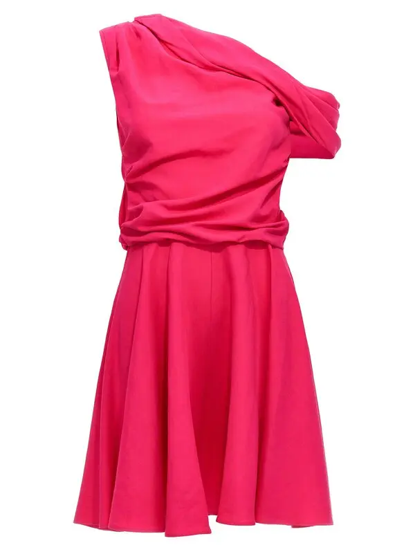 Rochas Draping Neckline Dress - Fuchsia