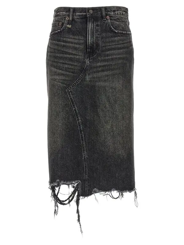 R13 Jesse' Denim Skirt - Black