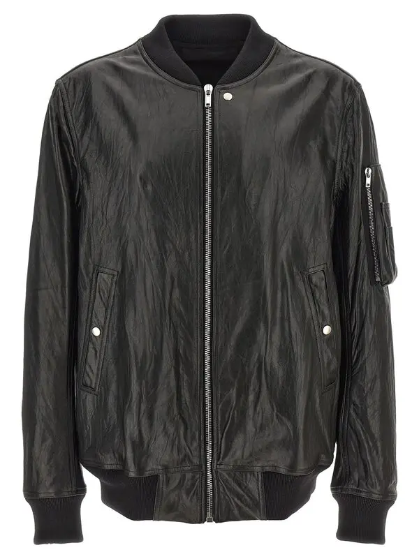Rick Owens Classic Flight' Jacket In Black - 35% Off | Editorialist