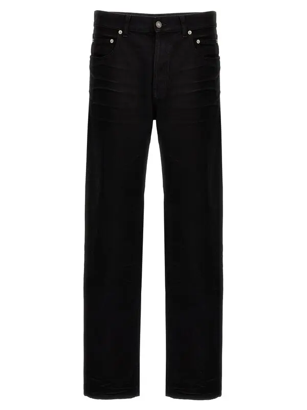 Saint Laurent Crinkled Effect Denim Jeans