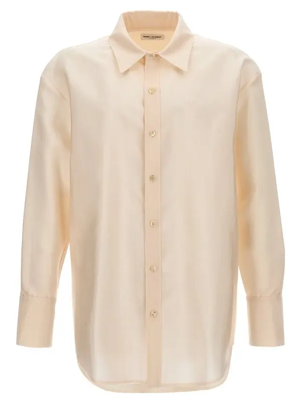 Saint Laurent Faille Shirt - Beige