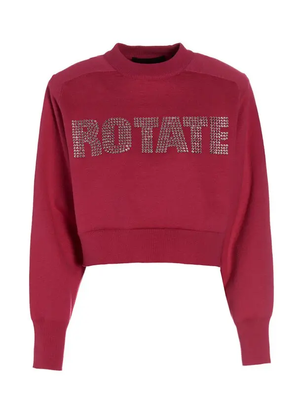Remain Birger Christensen Firm Rhinestone Sweatshirt - Fuchsia