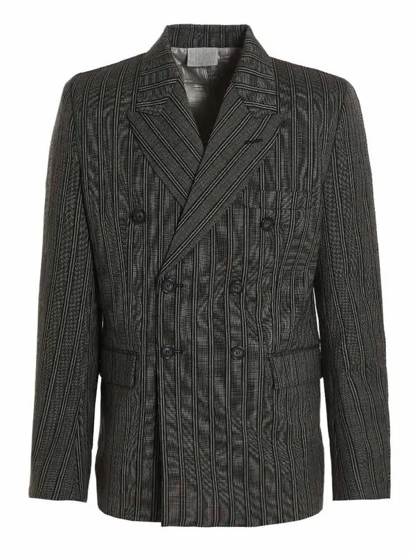 VTMNTS Blazer 'tonal Double Breasted Tailored - Black