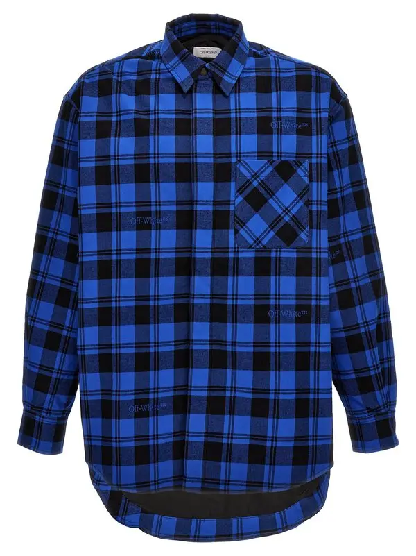 Off-White Check Flannel' Overshirt - Blue