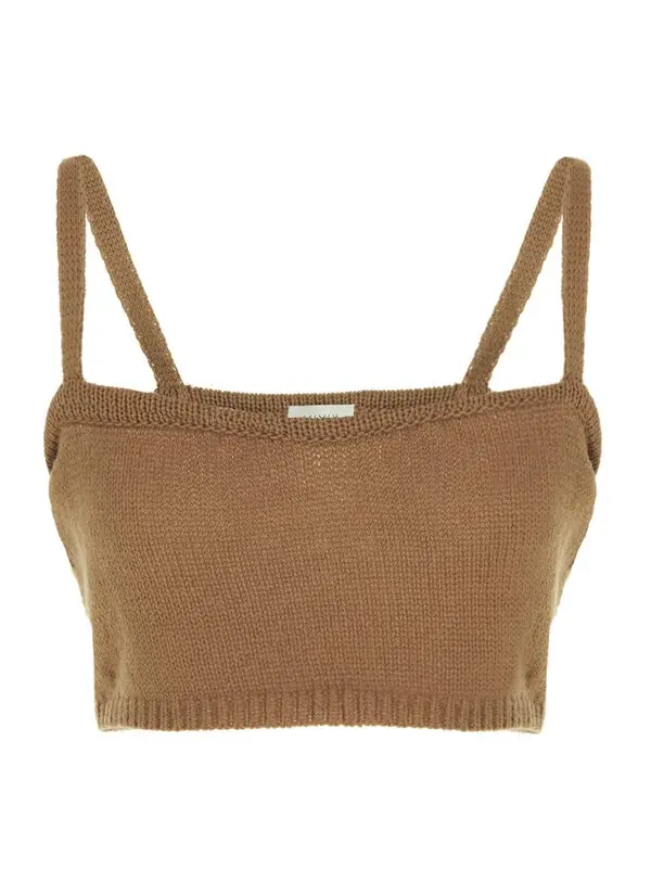 MIXIK Ailen' Knit Top - Beige