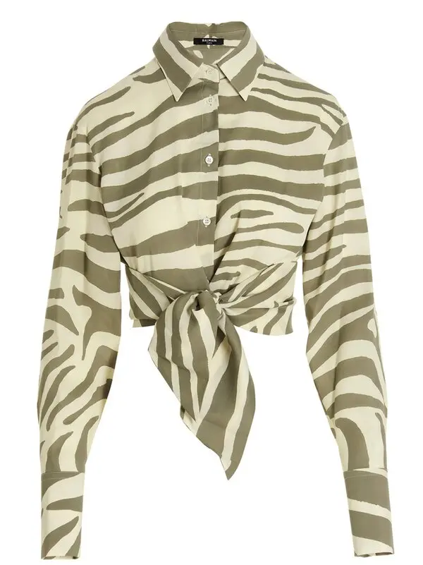 Balmain Zebra Print Viscose Shirt - Multicolor