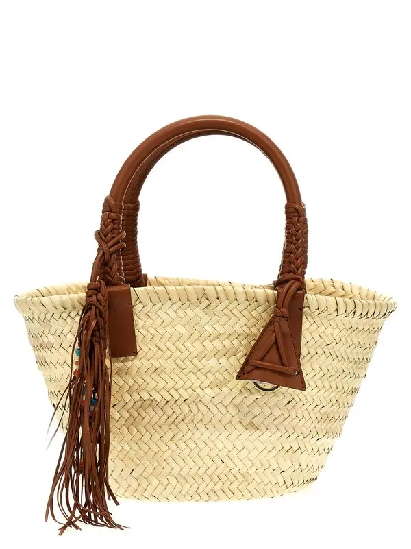 Alanui Icon Palm Leaf Small Handbag - Brown