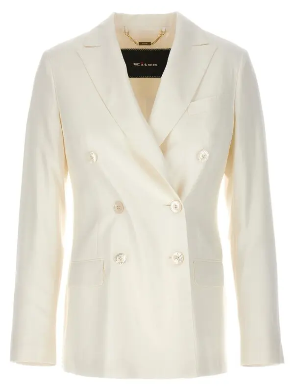 Kiton Viscose Double-breasted Blazer