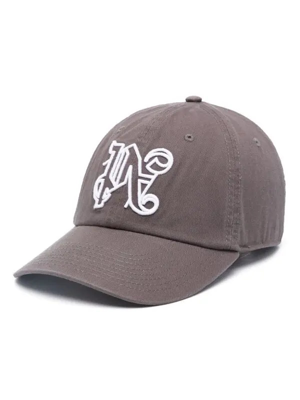 Palm Angels Logo Baseball Cap In Grey - 20% Off | Editorialist