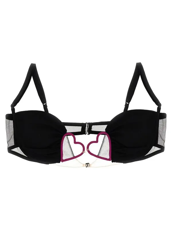 NENSI DOJAKA Heart' Bra - Black
