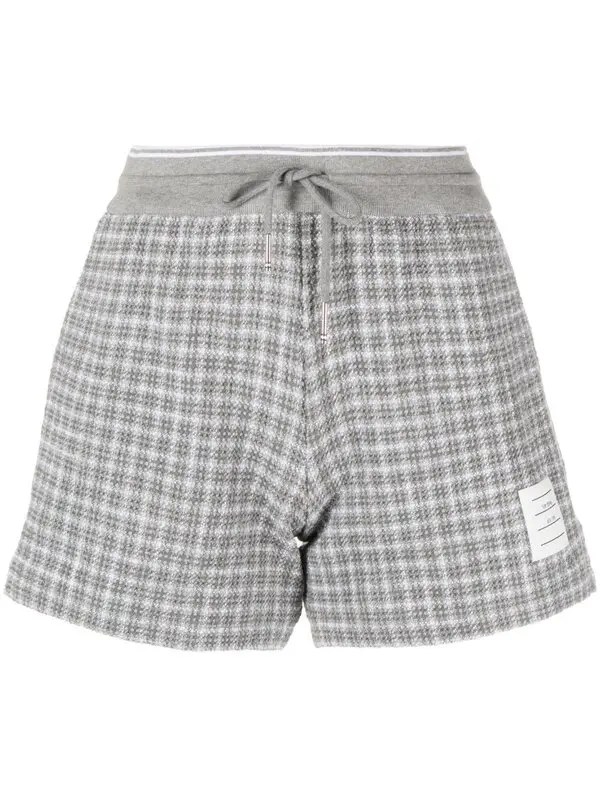 Thom Browne Tweed Cotton Shorts - Grey