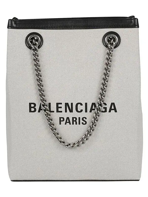 Balenciaga Duty Free Canvas Phone Holder In Beige 14% Off