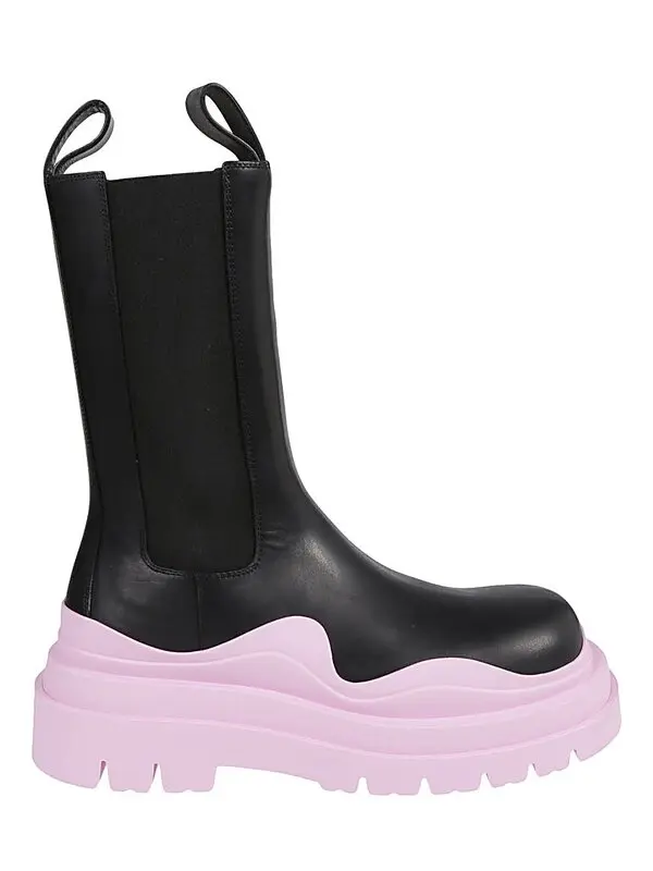 Bottega Veneta Tire Leather Boots - Black