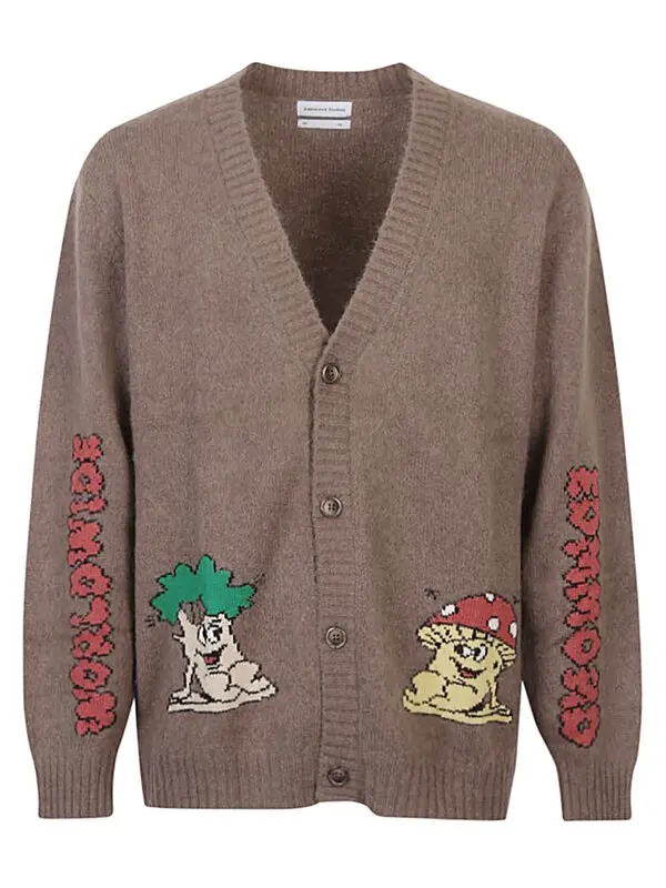 EDMMOND STUDIOS Wool Blend V-neck Cardigan