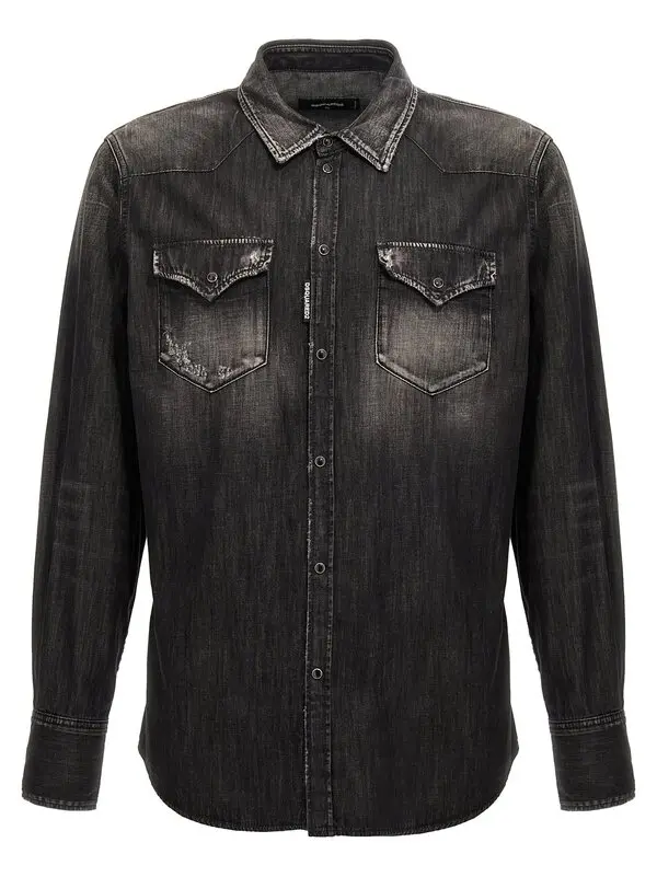 Dsquared2 Classic Western' Shirt - Black