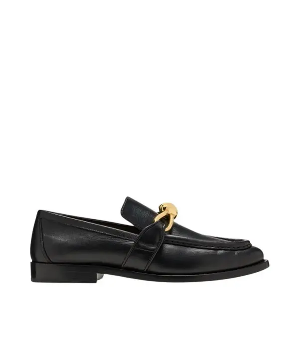 Bottega Veneta Astaire Metallic Knot Leather Loafers - Fondant