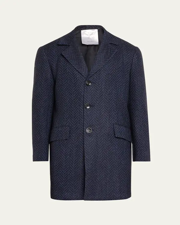 Kiton Ugo Herringbone Topcoat