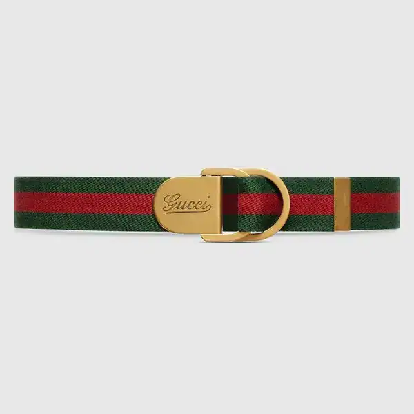 Gucci Web Wide Belt With Script Buckle Original Gg Fabric  display picture 1