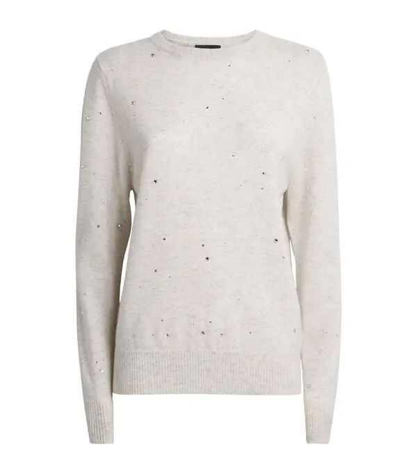 WILLIAM SHARP Cashmere Swarovski Crystal-embellished Sweater - Grey