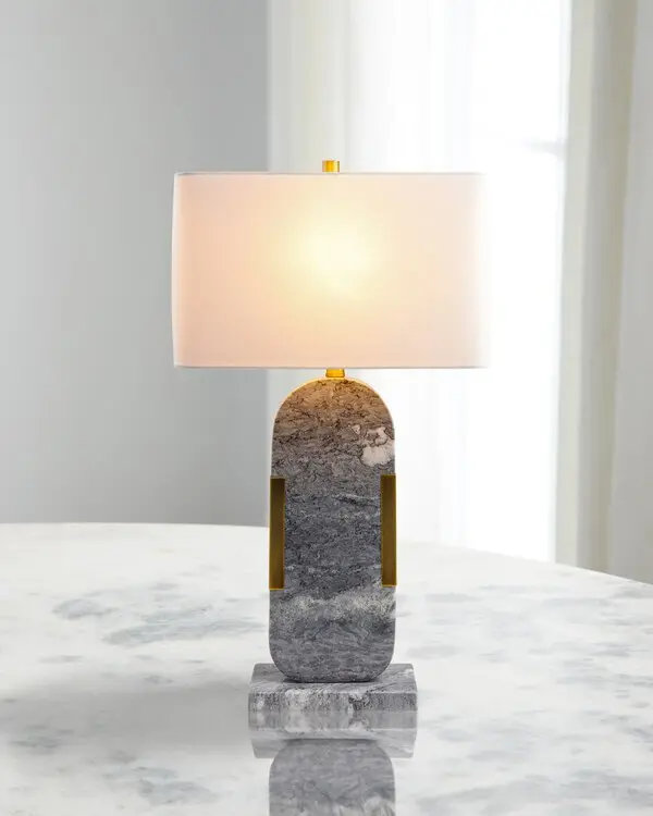 SURYA Auroria 28" Marble Table Lamp