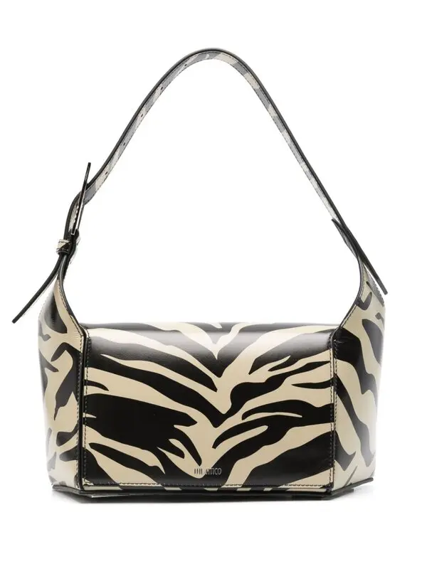 Attico 7/7 Zebra-print Shoulder Bag