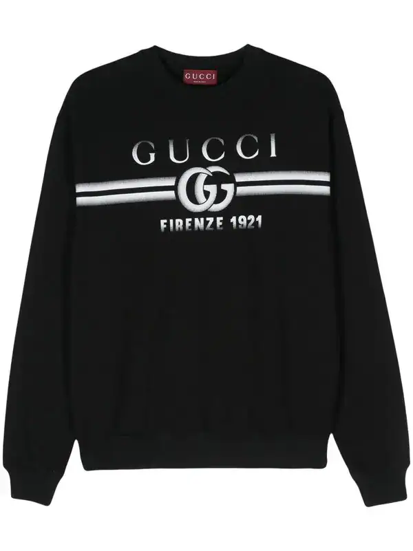 Gucci Double G Cotton Sweatshirt - Black | Editorialist