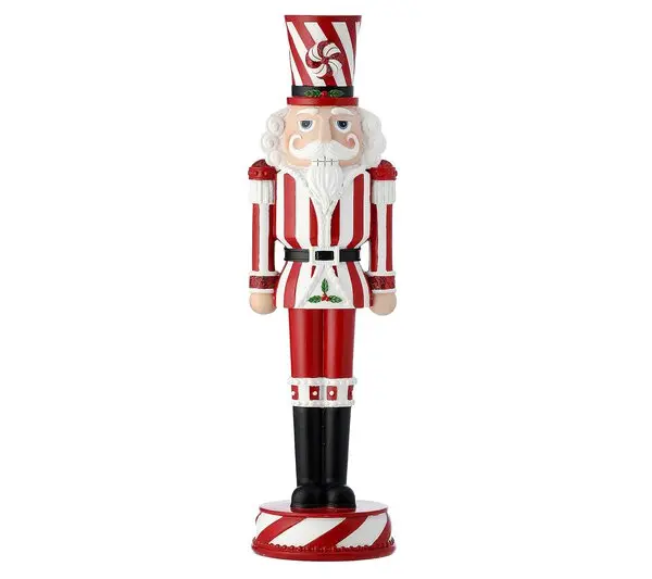 VALERIE PARR HILL 13' Resin Peppermint Nutcracker Valerie