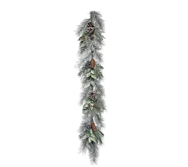 VALERIE PARR HILL 48' Frost Cedar Leaf Garland Valerie