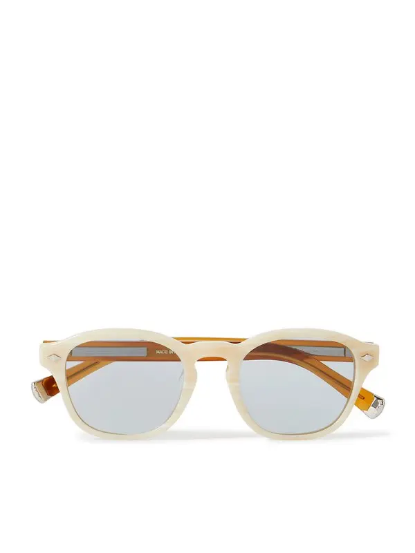 Brunello Cucinelli Round-frame Two-tone Sunglasses