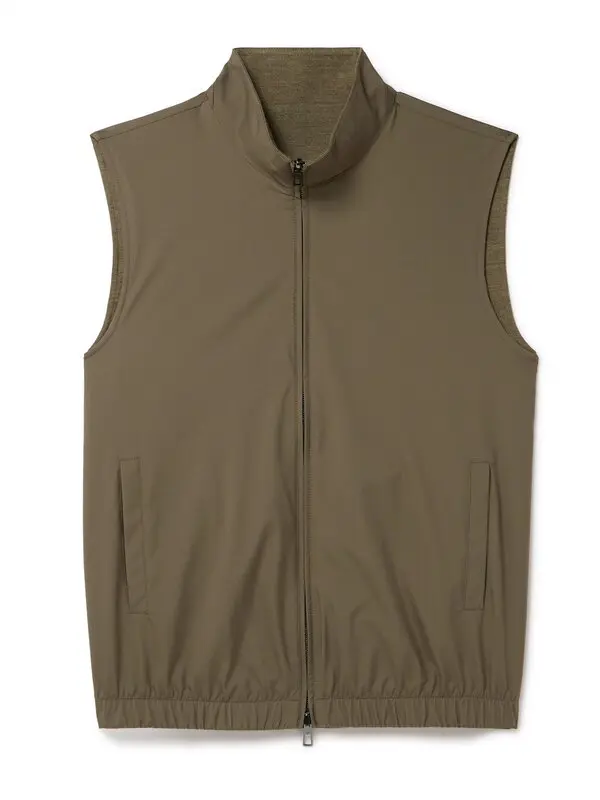 Loro Piana Slim-fit Reversible Gilet - Brown