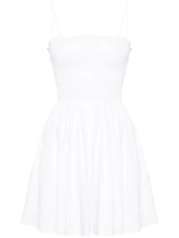 Matteau Smocked Organic Cotton Dress - White