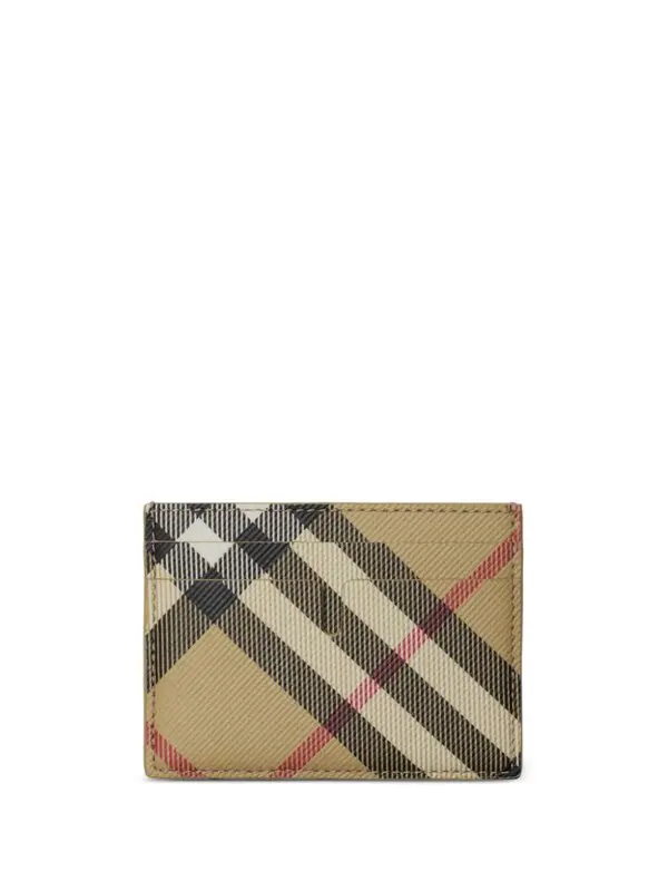 Burberry Neutral Vintage Check Card Holder - Neutrals