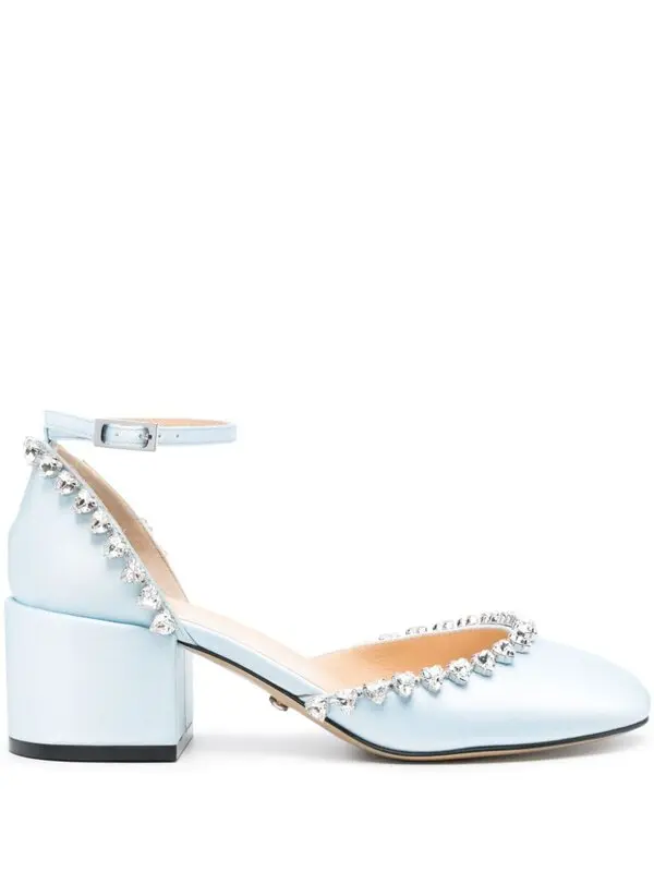 MACH & MACH PRE Mach & Mach Audrey Satin Pumps