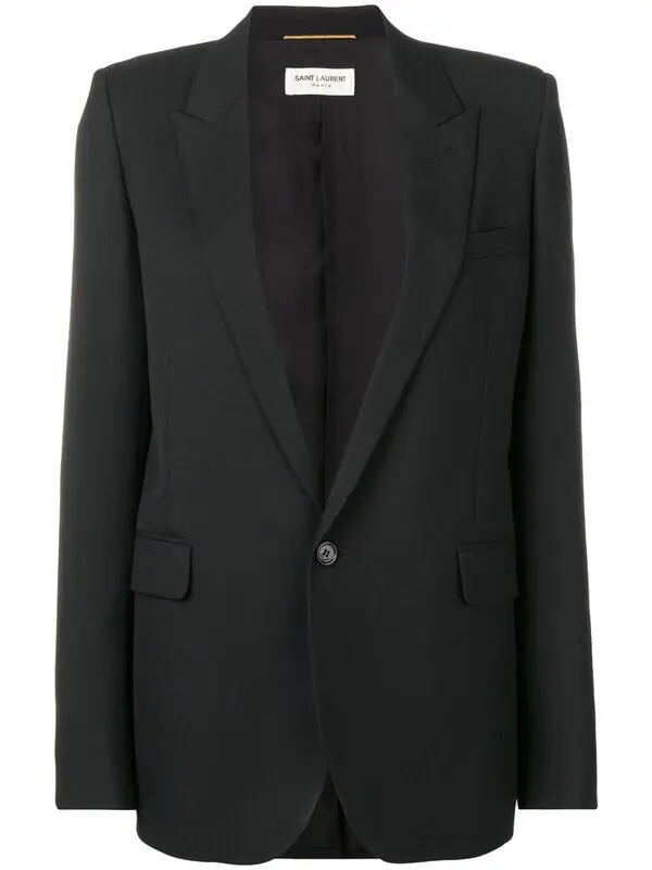 【SAINT LAURENT】SINGLE-BREASTED JACKET IN GABARDINE Saint Laurent Gabardine Single Breasted Jacket In Black - 29