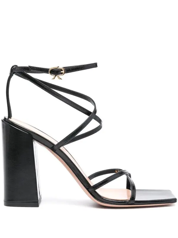 GIANVITO ROSSI Nuit Leather Heel Sandals