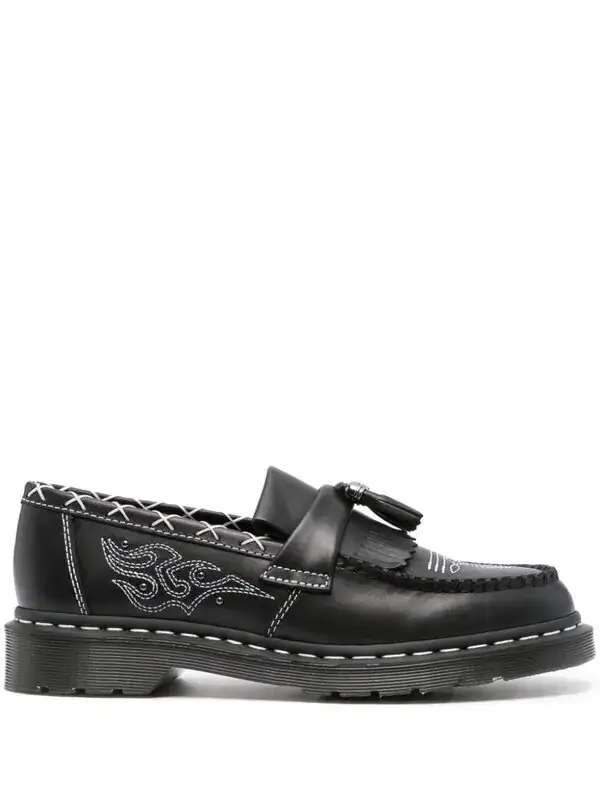 ドクターマーチン THE GOTHIC AMERICANA ADRIAN Dr. Martens Adrian Gothic Americana Leather Loafes - Black