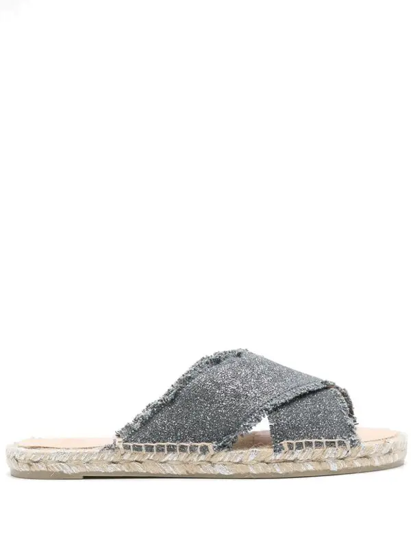 CastaÑer Palmera Canvas Flat Sandals - Grey