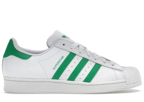 Adidas Superstar Sneakers - Cloud White/green