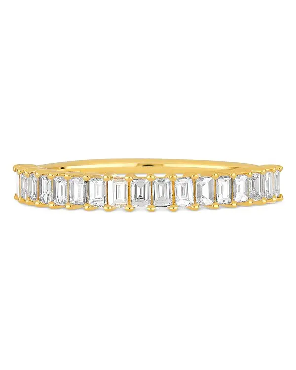 Ef Collection 14k Yellow Diamond Baguette Ring
