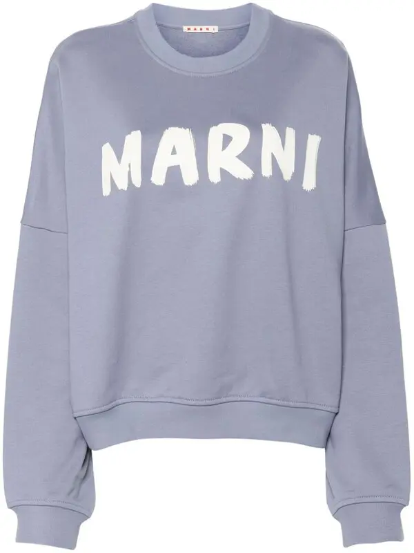 Marni Logo-print Sweatshirt - Blue
